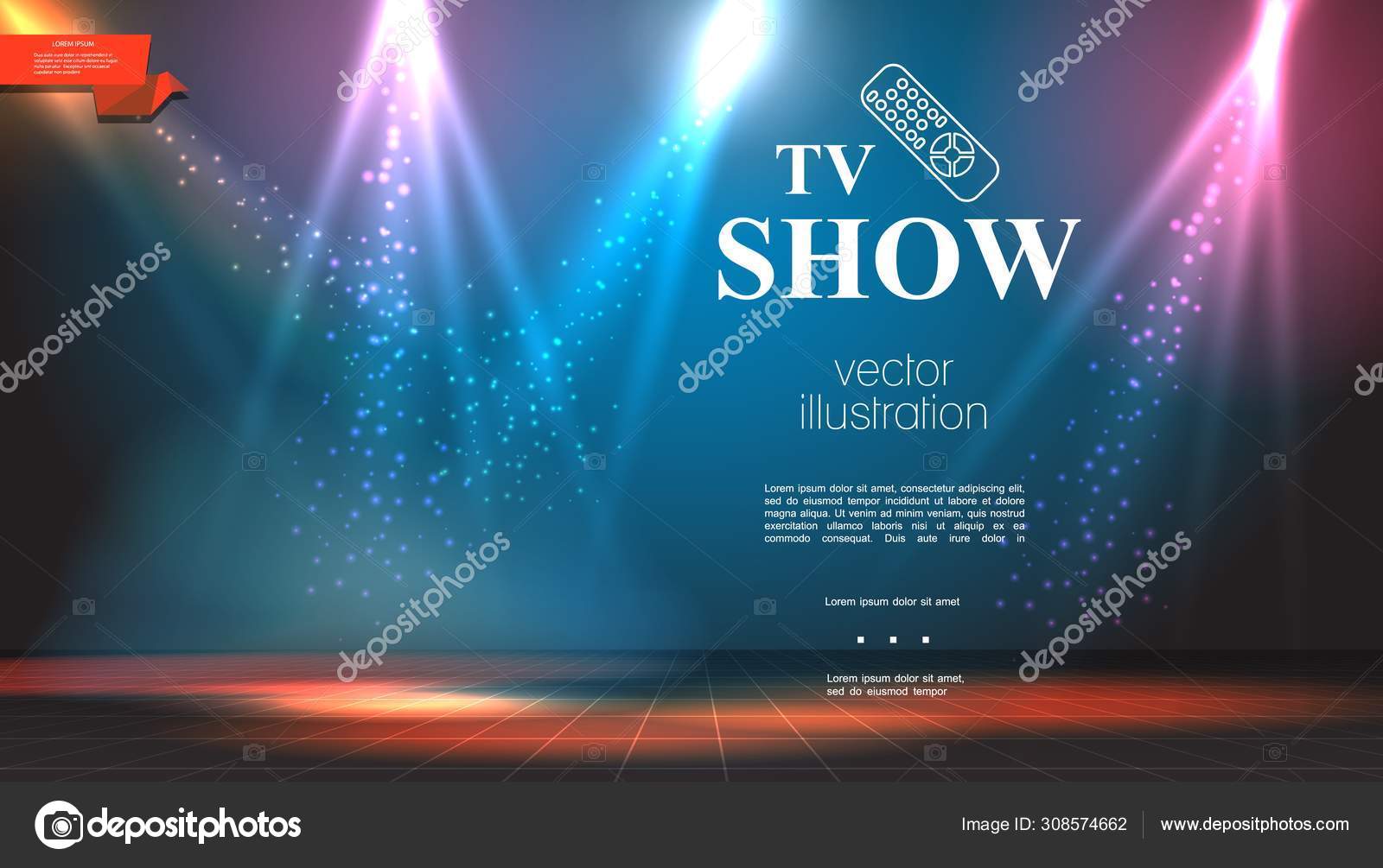 TV Show Bright Colorful Background Stock Vector Image by ©K3star #308574662
