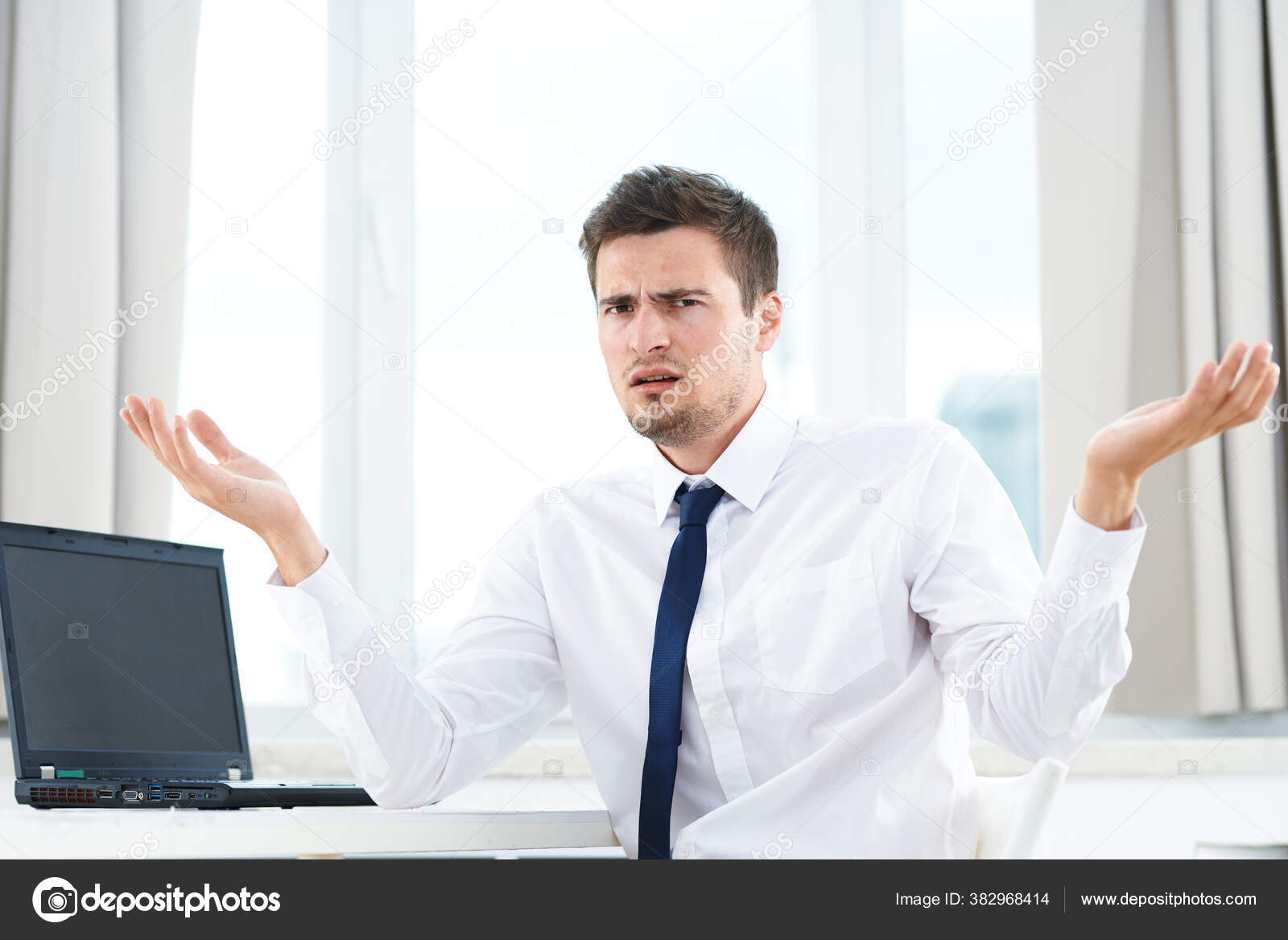 Young Confused Businessman Laptop Office Stock Photo by ©ShotStudio ... Young Confused Businessman Laptop Office Stock Photo by ©ShotStudio ...