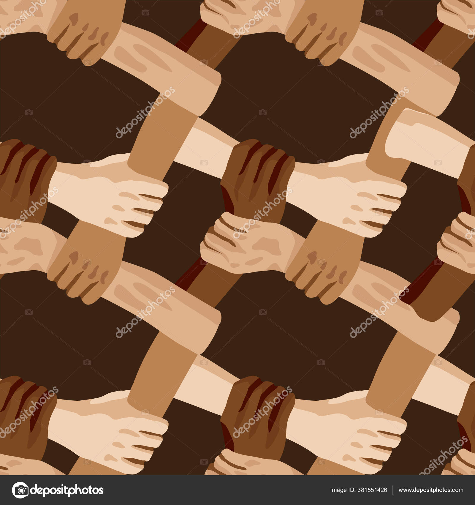 Different Races Holding Hands