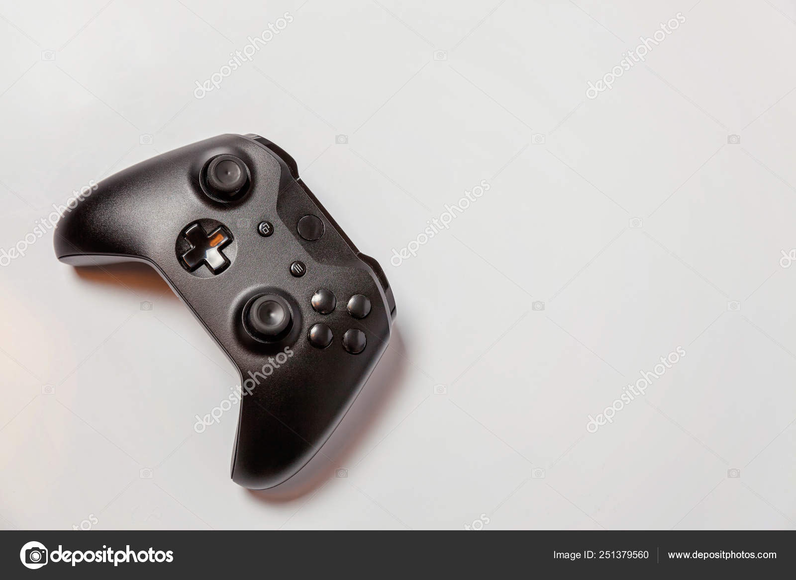 Black joystick on white background Stock Photo by ©Luljo 251379560