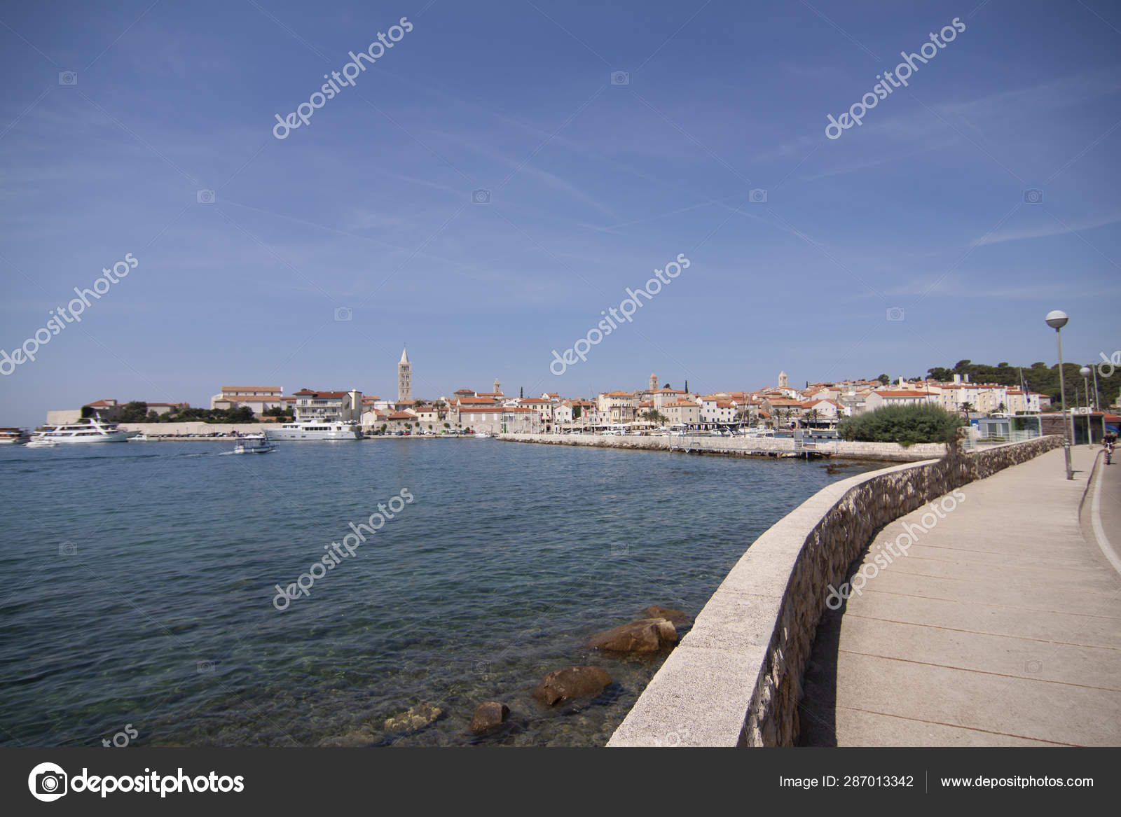 Isla Rab Croacia Panorama Casco Antiguo Mar — Foto de stock #287013342 ...