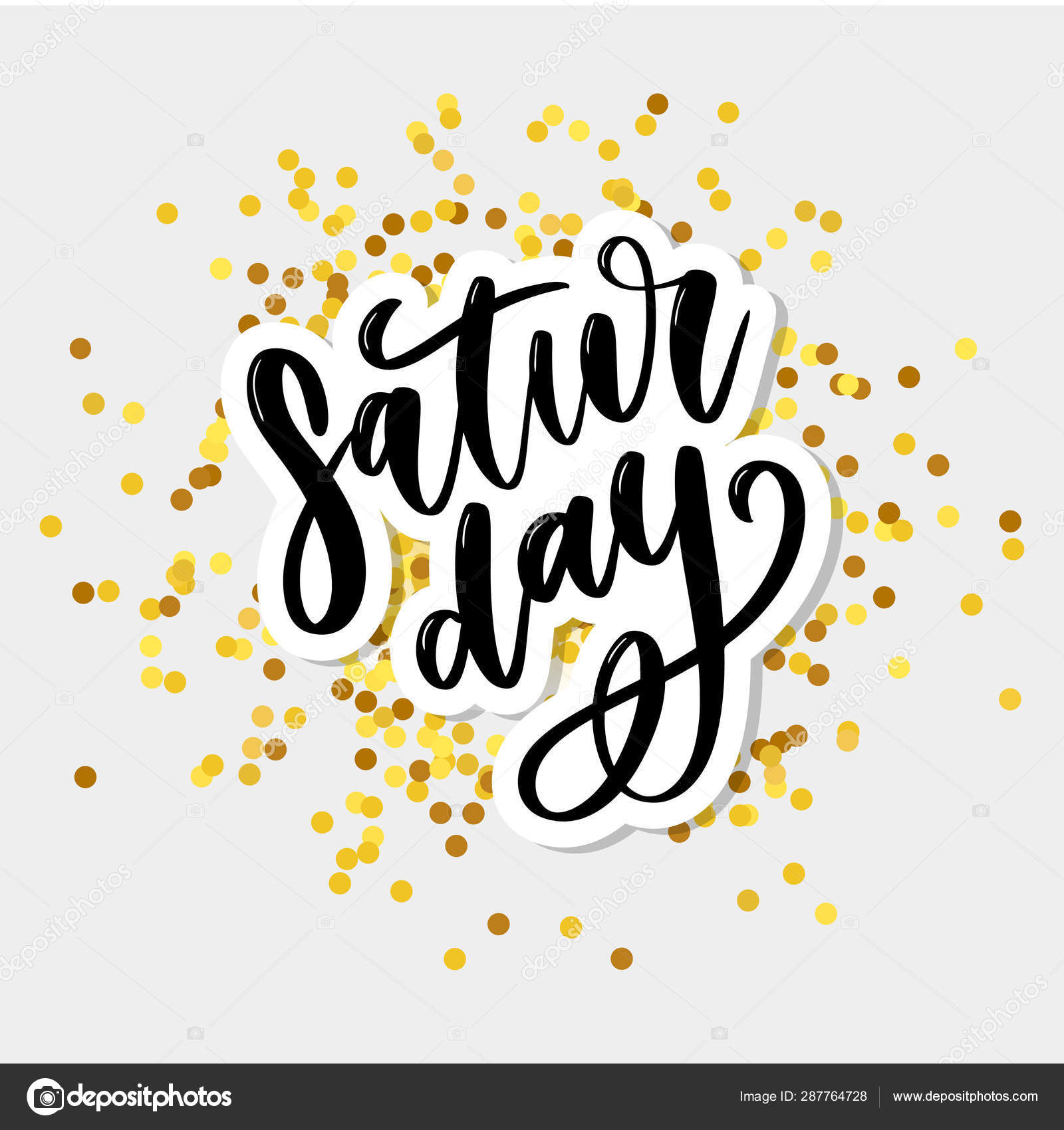 Saturday logo template vector lettering calligraphy text ⬇ Vector Image ...