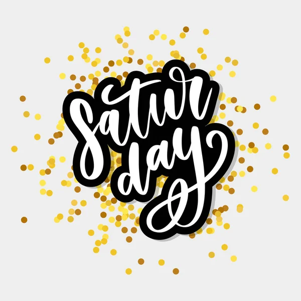 Saturday logo template vector lettering calligraphy text ⬇ Vector Image ...