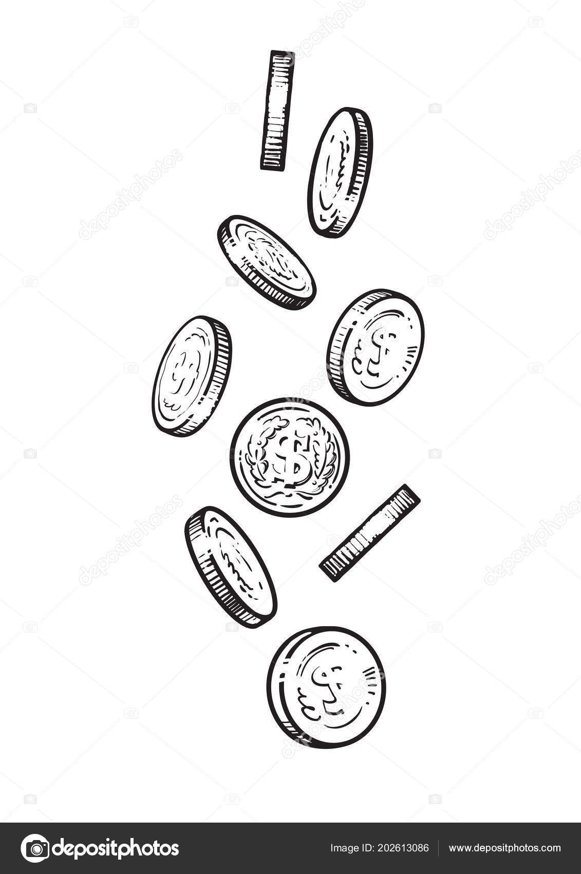 Falling Coins Vector