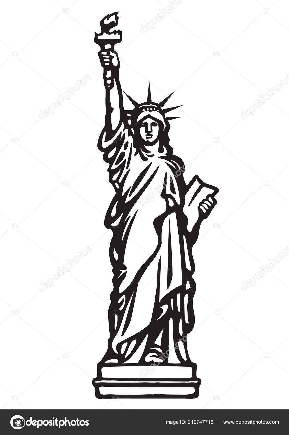 Statue Of Liberty Head Stencil