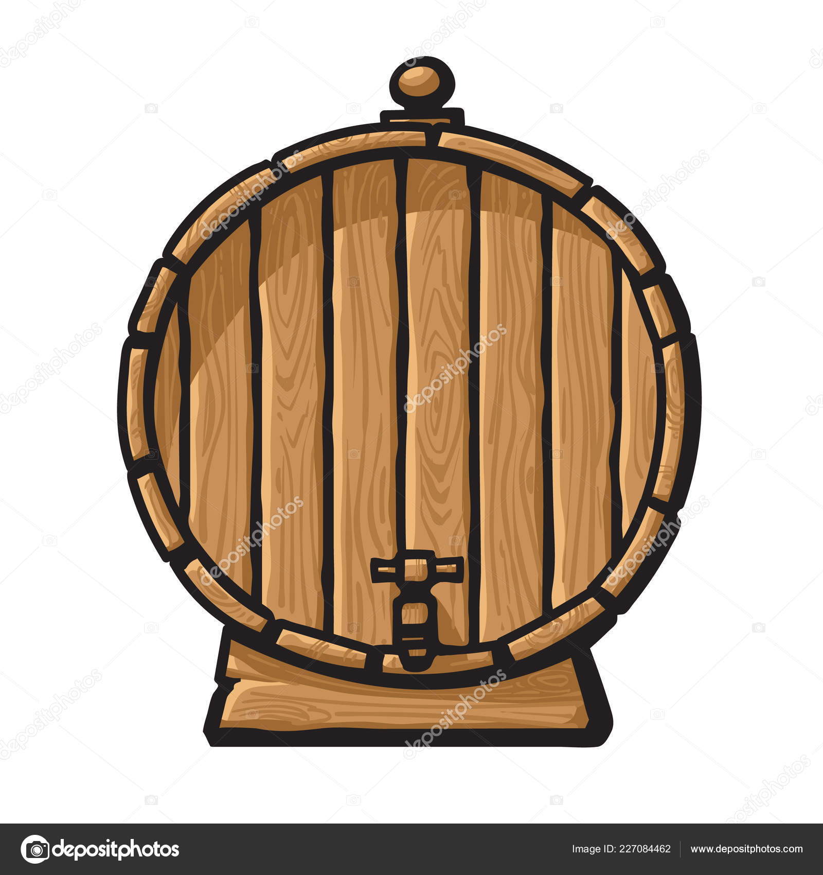 Beer Keg Cartoon