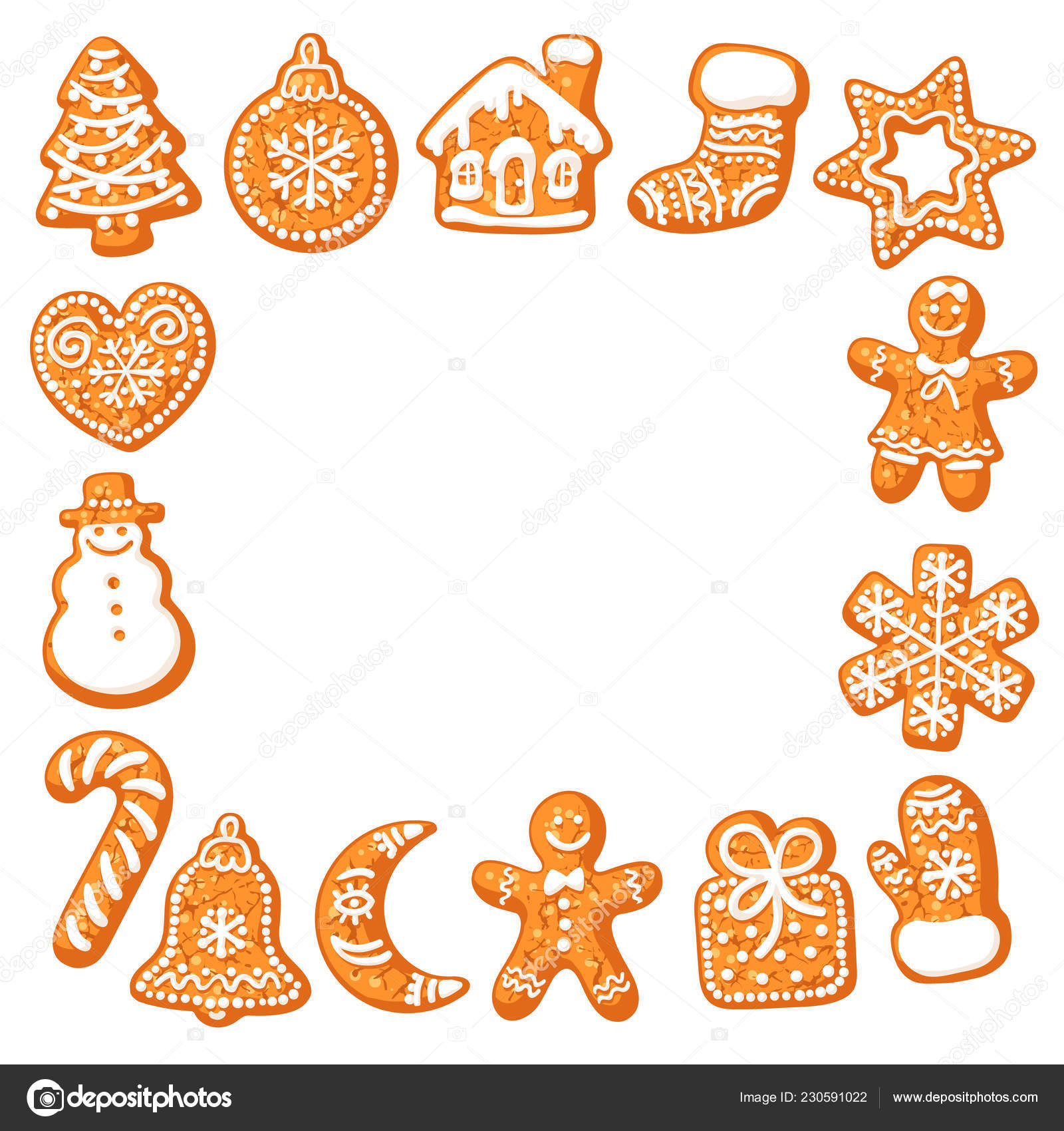 Gingerbread Man Border Clipart