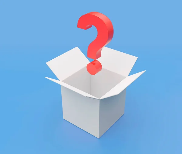 Closed box with question mark Stock Photo by ©3DDock 12483100