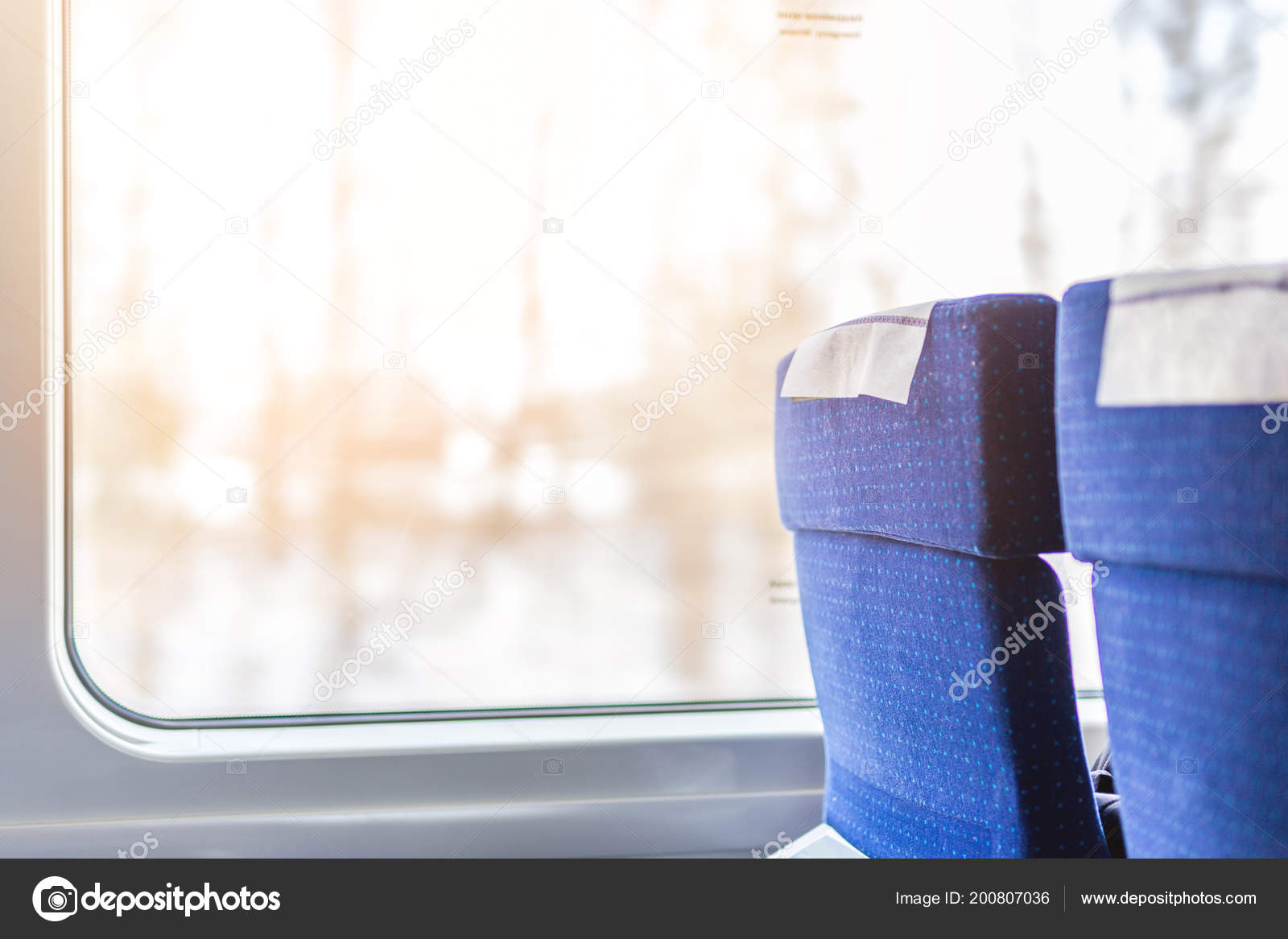 Interior Modern Intercity Express Train Back View Wide Comfortable ...
