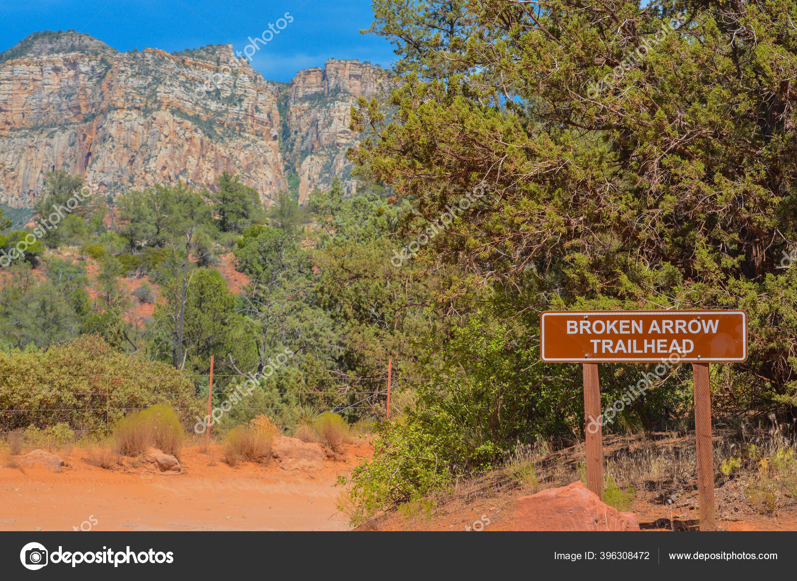 Broken Arrow Trail Easy Popular Hike Good Trail Red Rock — Stock Photo ...