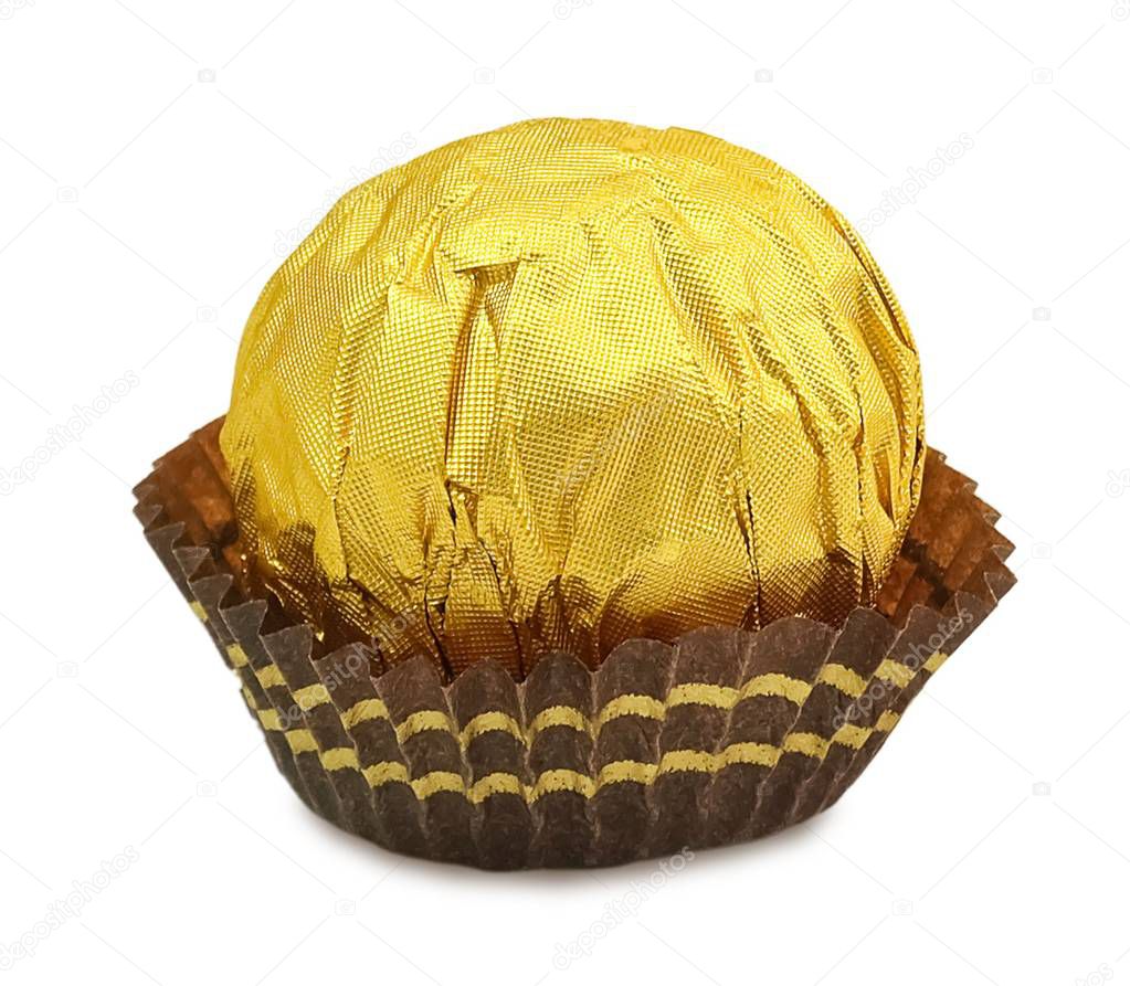 Comida dulce, tres bolas redondas de chocolate o bombones de chocolate ...