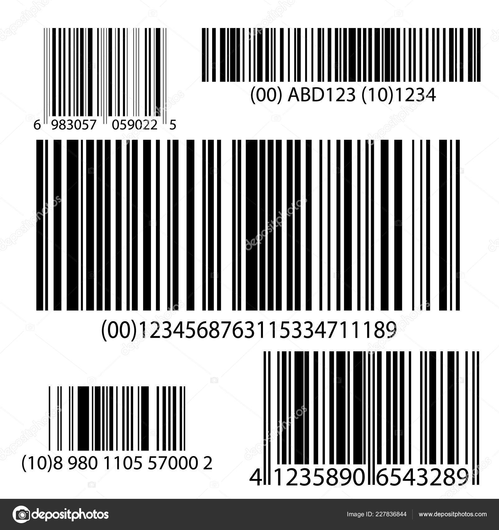 BarCode Set Vector. Universal Product Scan Code. Stock Vector Image by ...