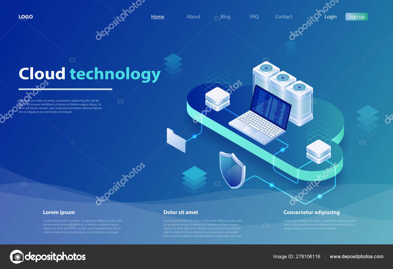 Digital service or app with data transfering. Web cloud technology business. Internet data ...