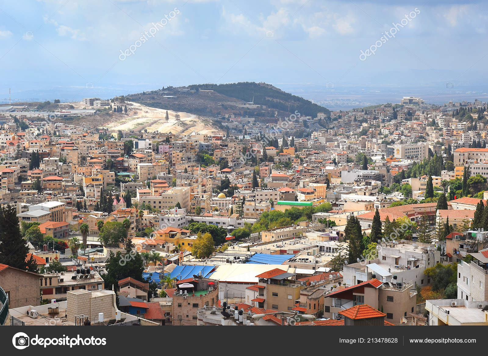 Panoramic View Modern Nazareth City Galilee North Israel Here Passed ...