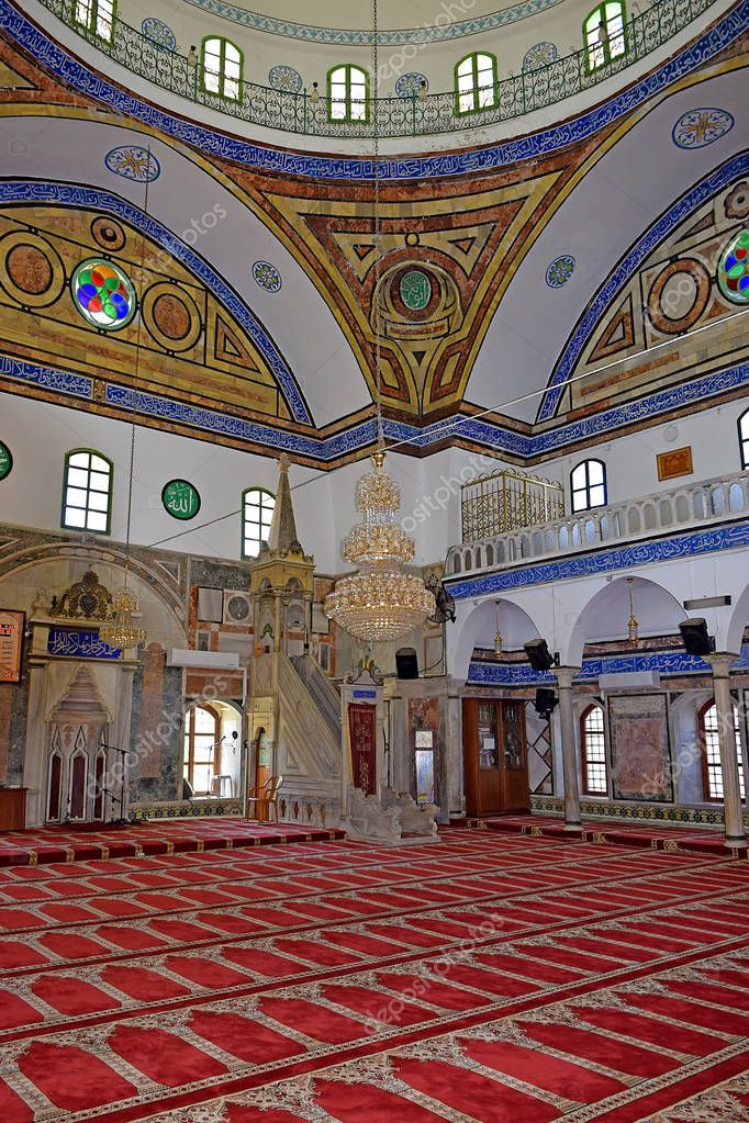 interior de la Mezquita de Jezzar Pasha, también conocida como la ...
