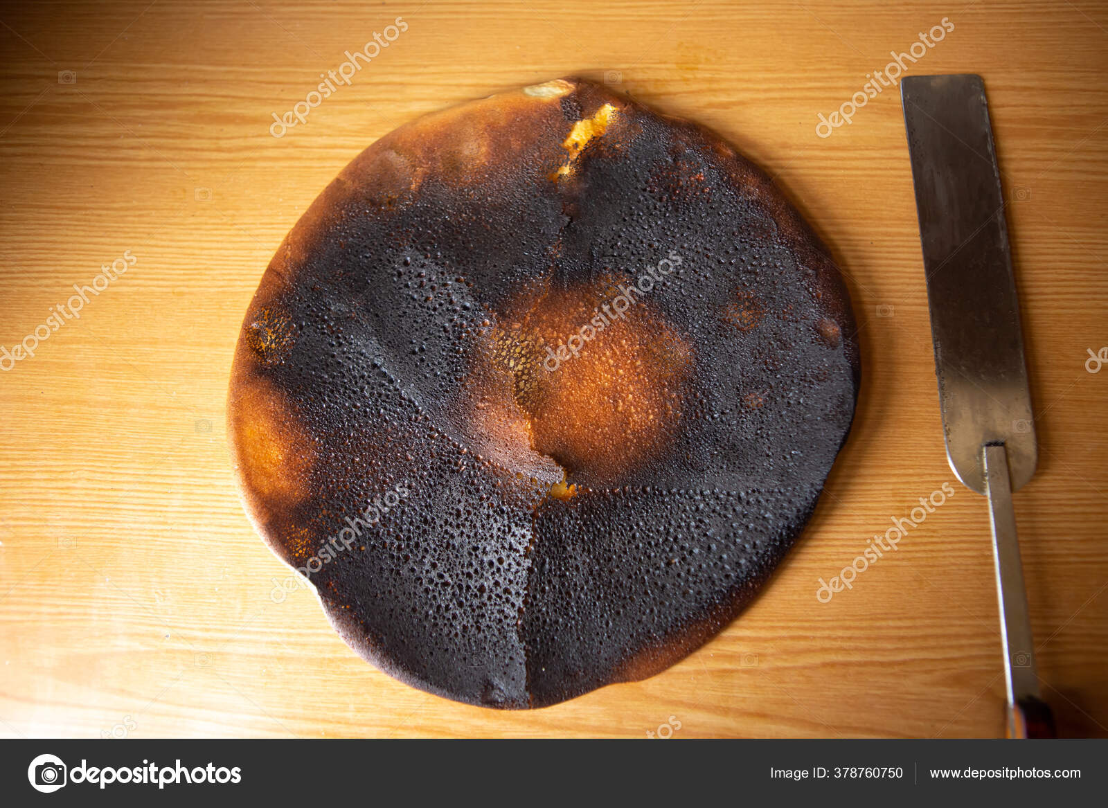 Burnt Pancake Table Top View Stock Photo by ©chisi666 378760750
