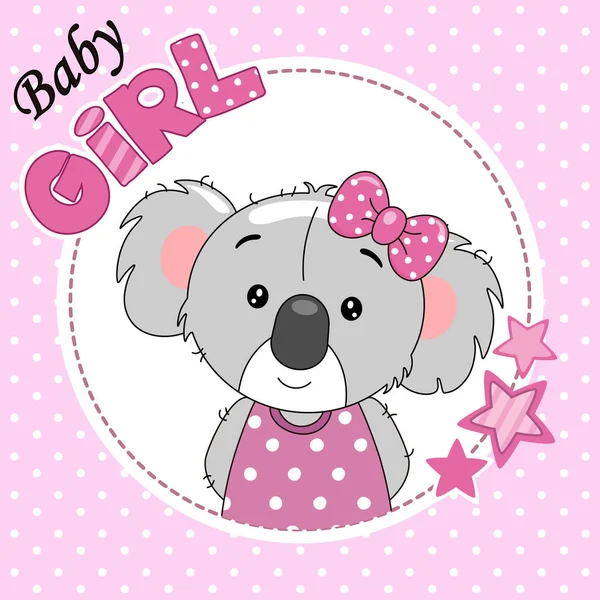 Cute Cartoon Teddy Bear Girl Pink Bow Bubble Gum — Stock Vector © Reginast777 #231330632