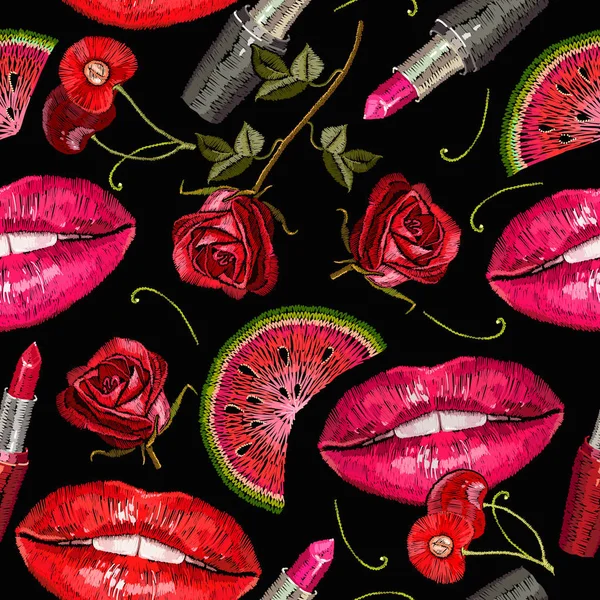 Lips in lipstick Vector Art Stock Images | Depositphotos