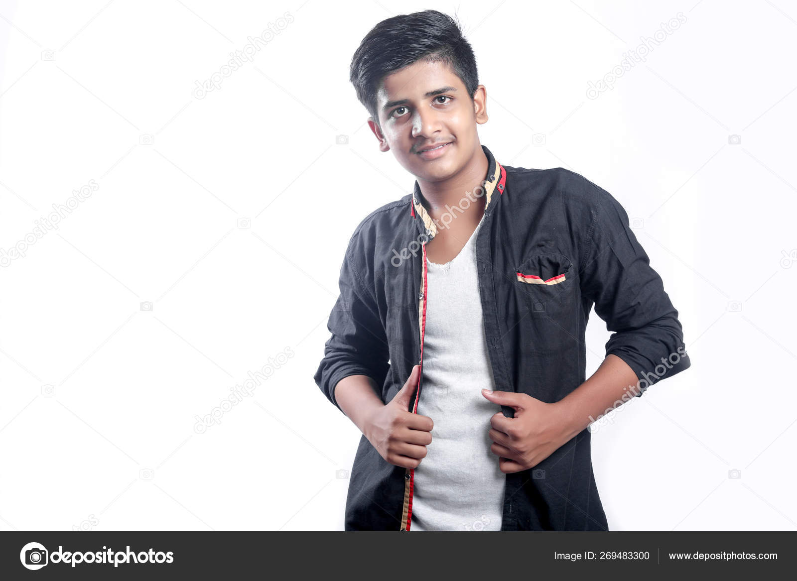 Young Indian Asian Collage Student Shirt — Stock Photo © adsniks@gmail ...