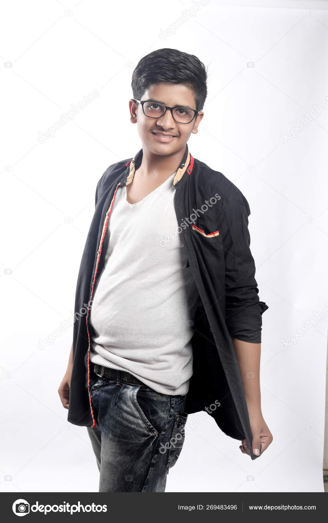 Young Indian Asian Collage Student Shirt — Stock Photo © adsniks@gmail ...