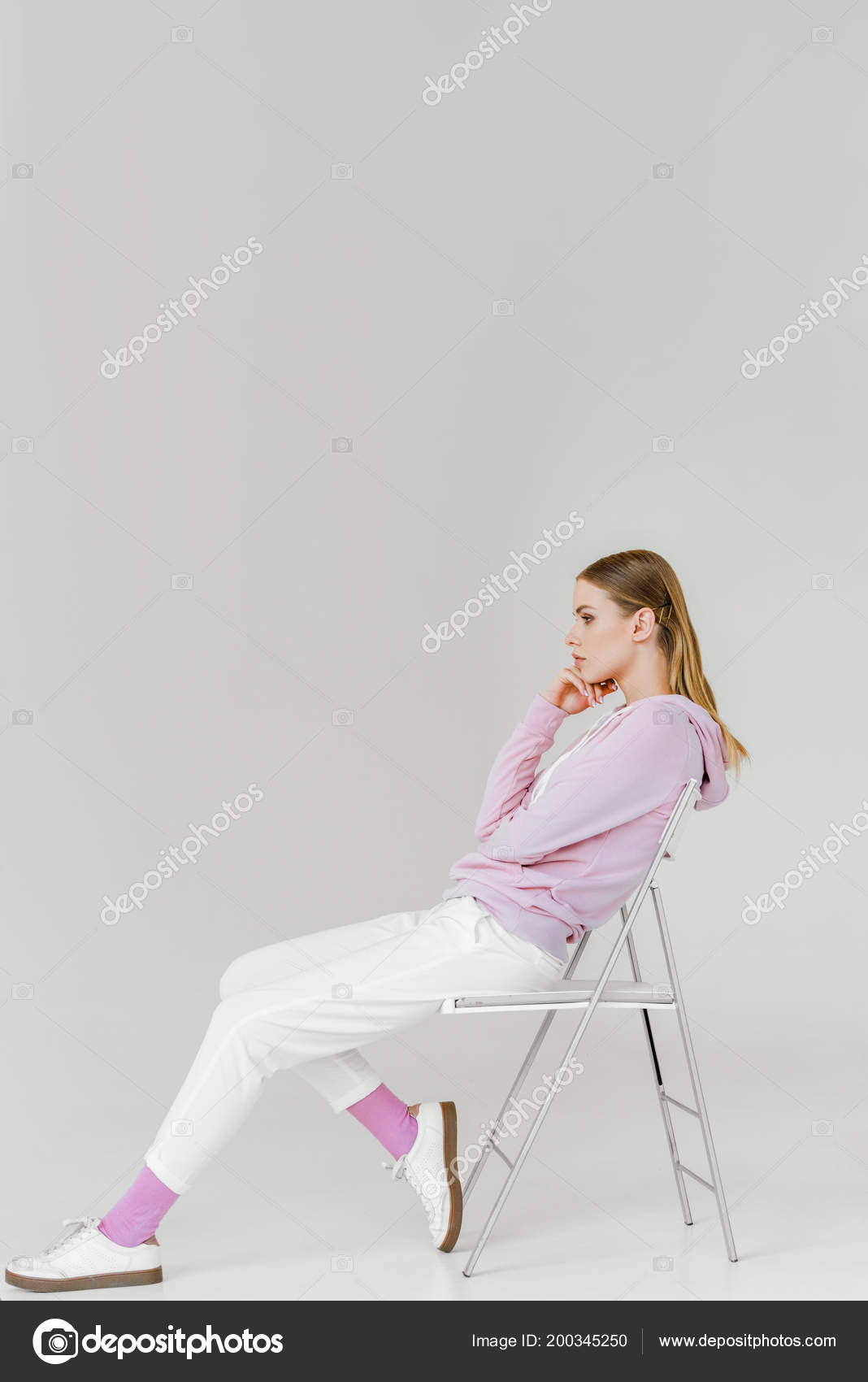 Sitting On Chair Side View - Everything Furniture