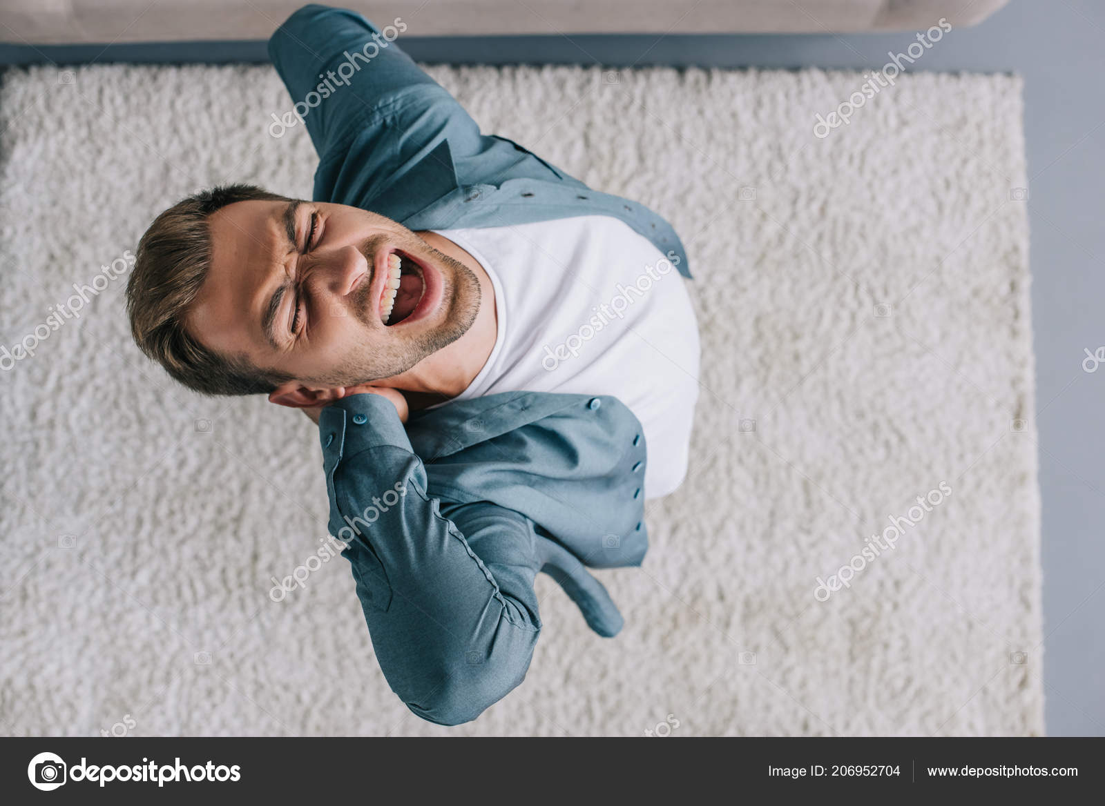 Man Screaming In Agony