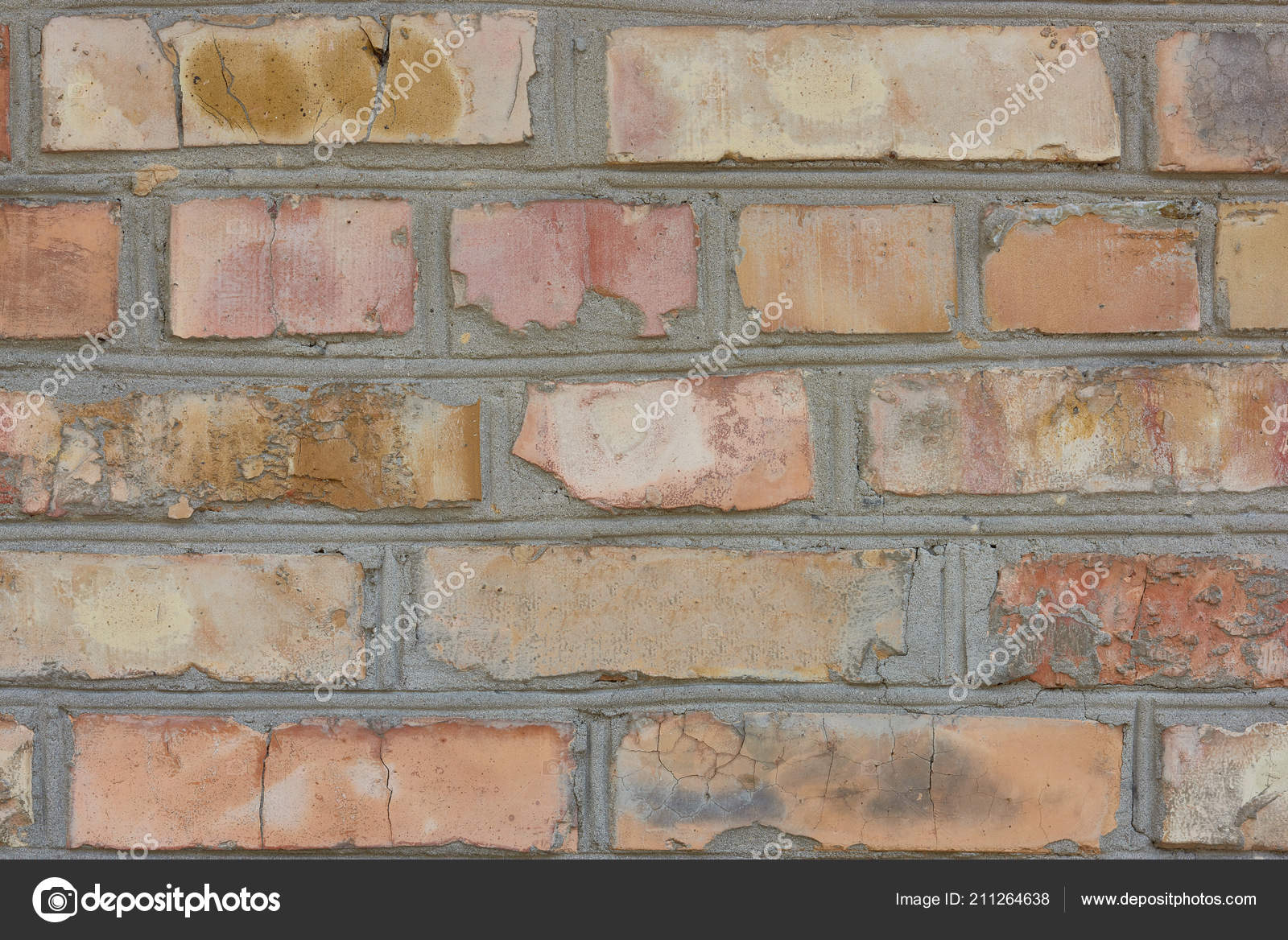 Old Weathered Brick Wall Full Frame Background Stock Photo by ...