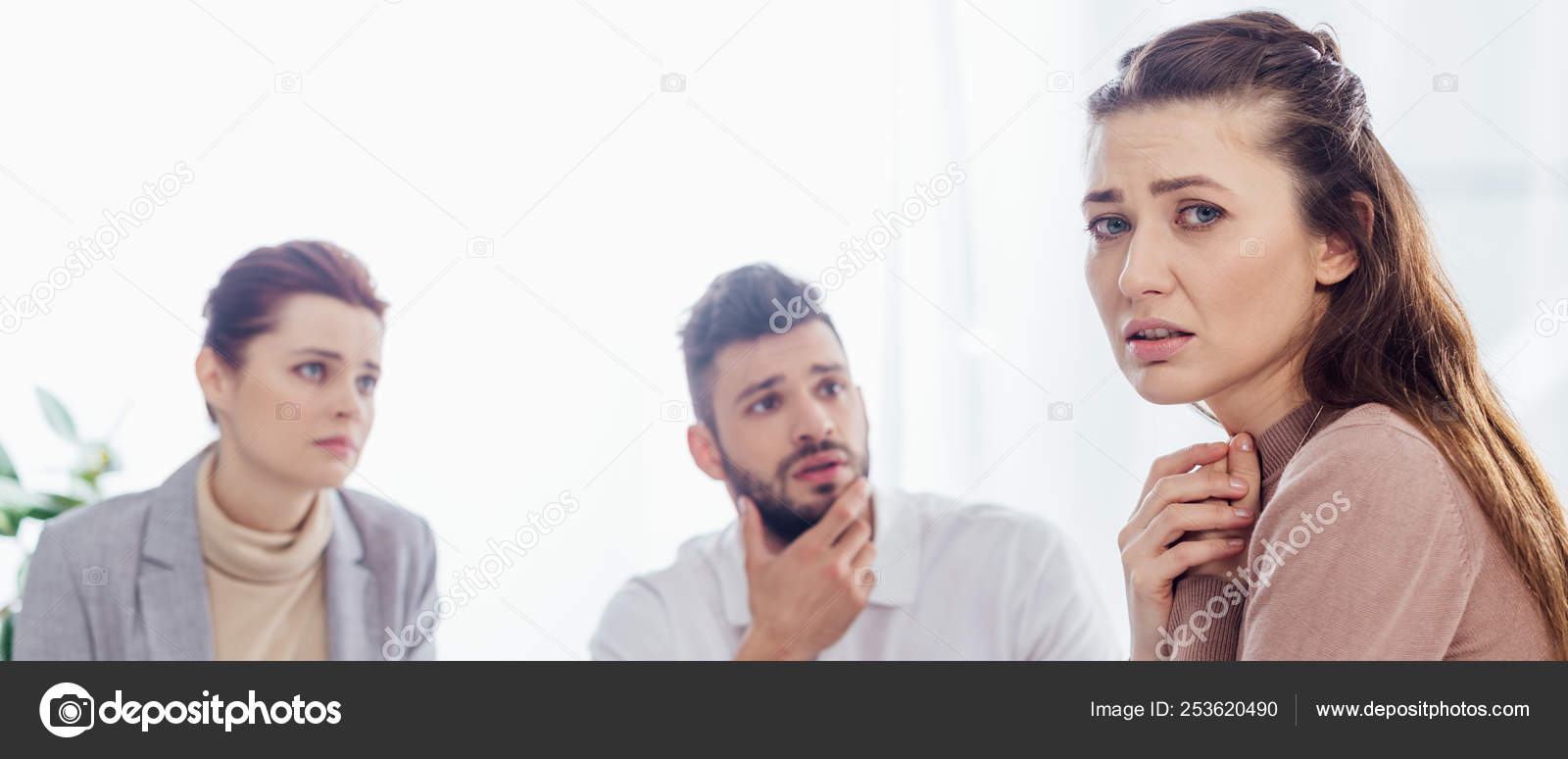 Worried Group Of People