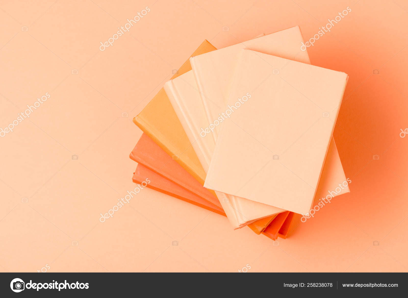 Top View Stack Colorful Books Light Surface — Stock Photo ...