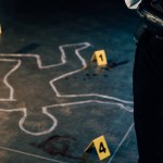 Investigator Uniform Gathering Evidences Crime Scene Stock Photo by ...