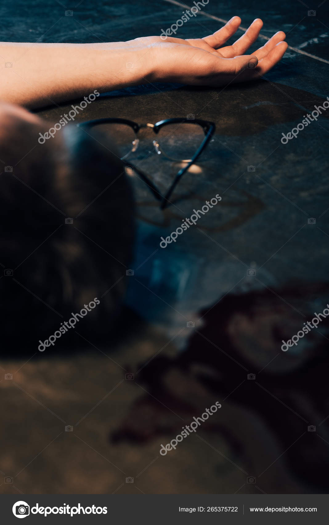 Partial View Dead Man Floor Crime Scene — Stock Photo © AndrewLozovyi ...