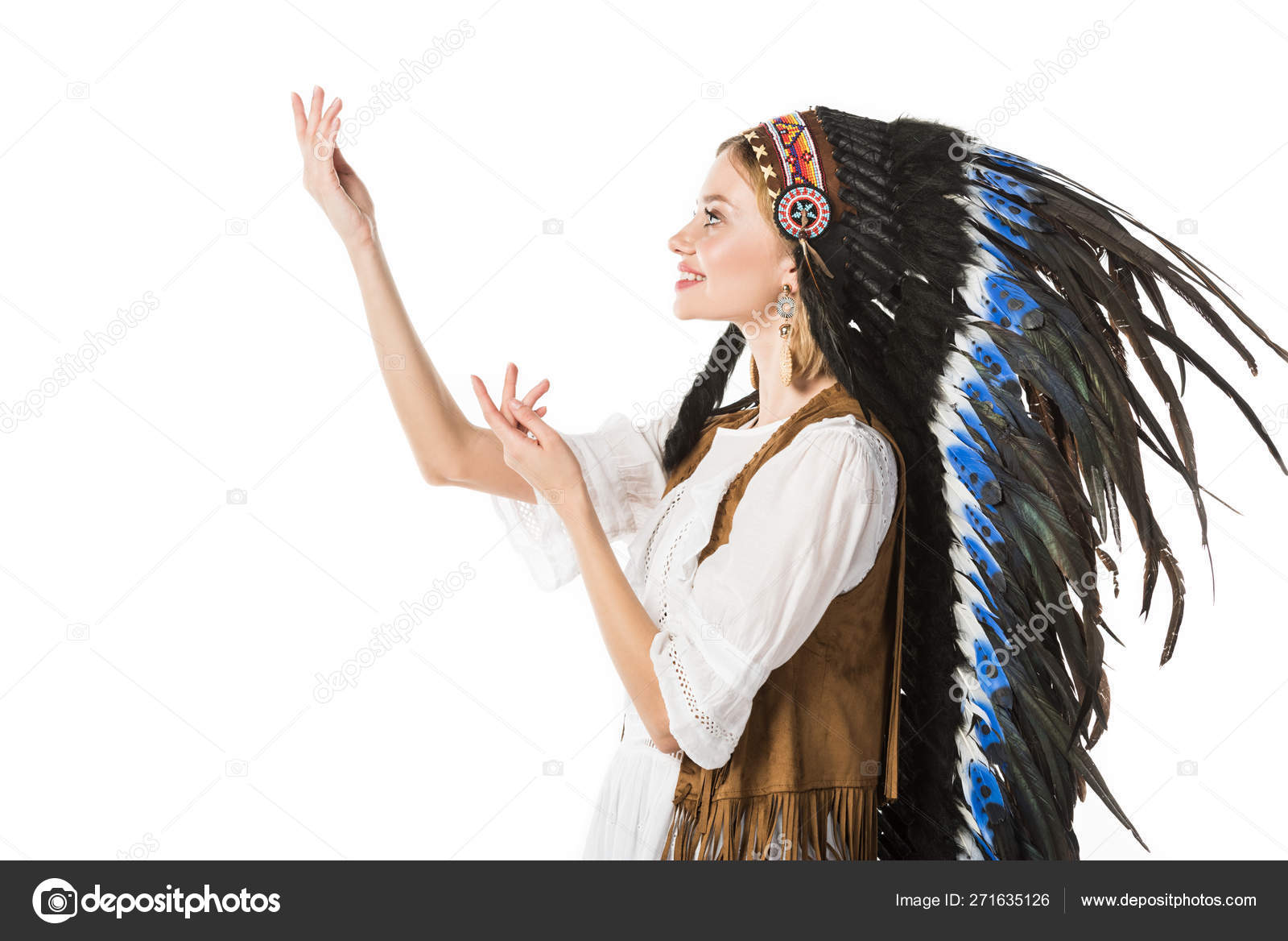 Native American Side View