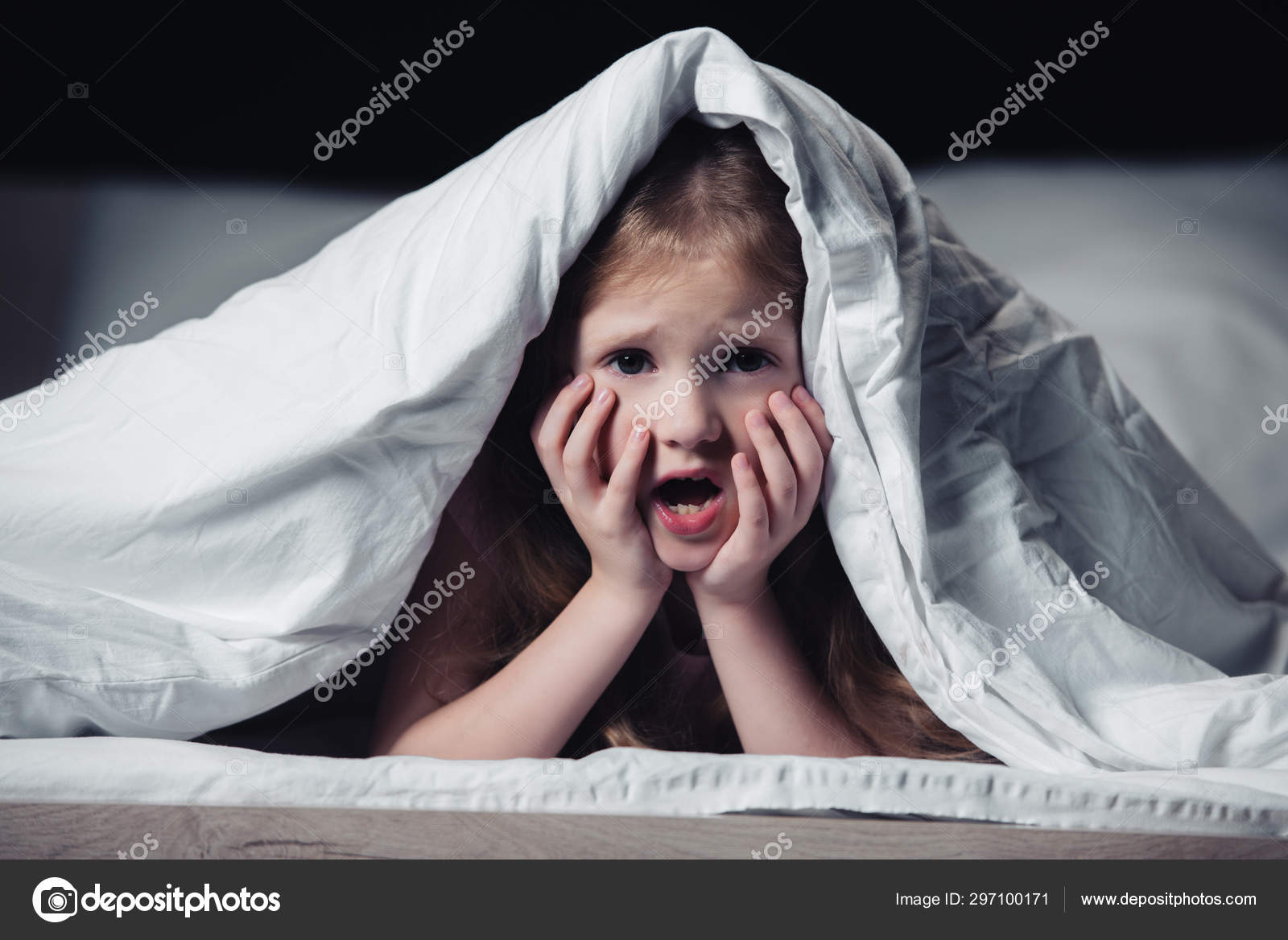 Scared Kid Hiding
