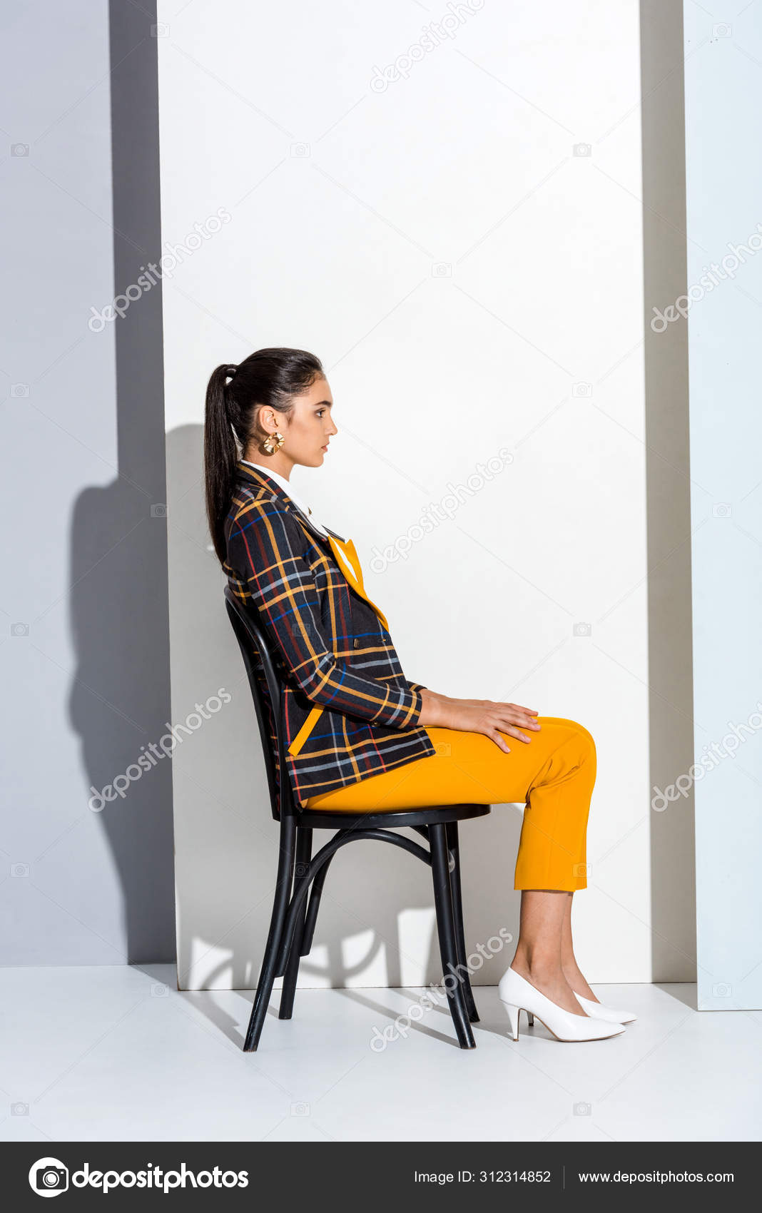 Woman Sitting Side