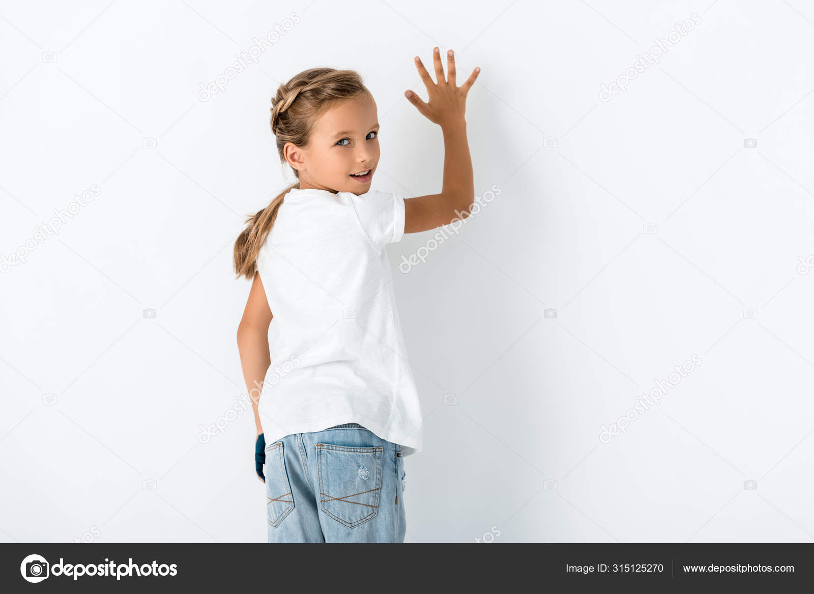 Happy Kid Looking Camera White Stock Photo by ©AndrewLozovyi 315125270