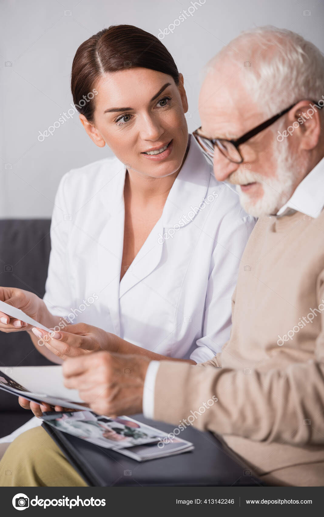 Brunette Social Worker Looking Aged Mad While Holding Book Blurred ...