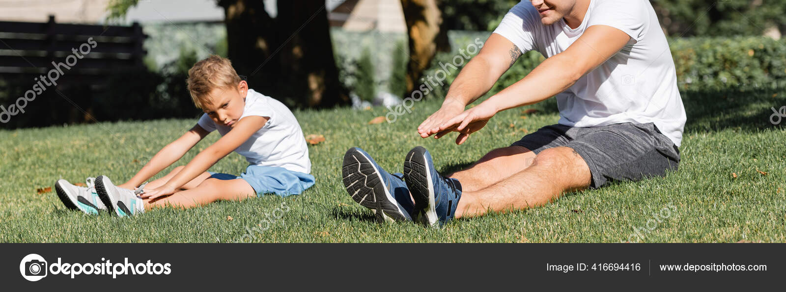 Preschooler Boy Outstretched Hands Warming While Sitting Young Adult ...
