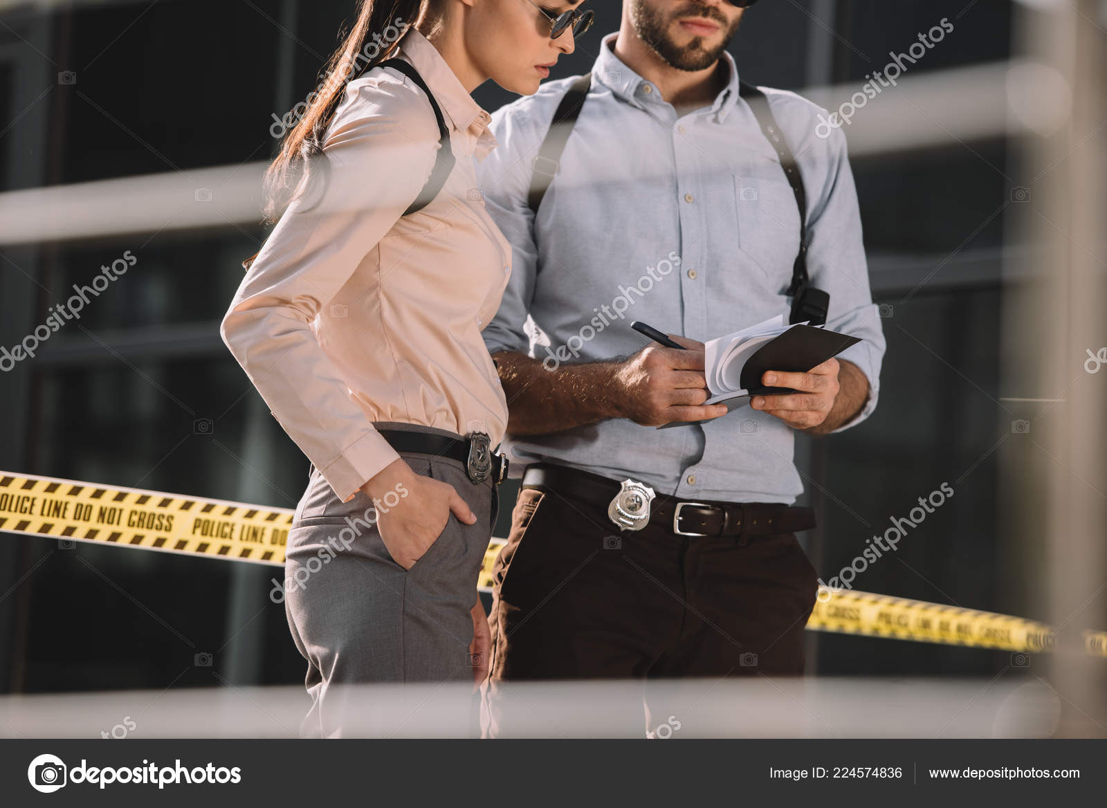 Male Female Detectives Reading Notes — Stock Photo © VitalikRadko ...