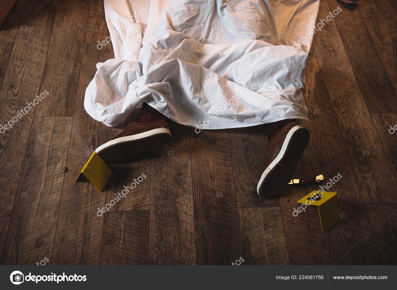 Crime Scene Body Covered