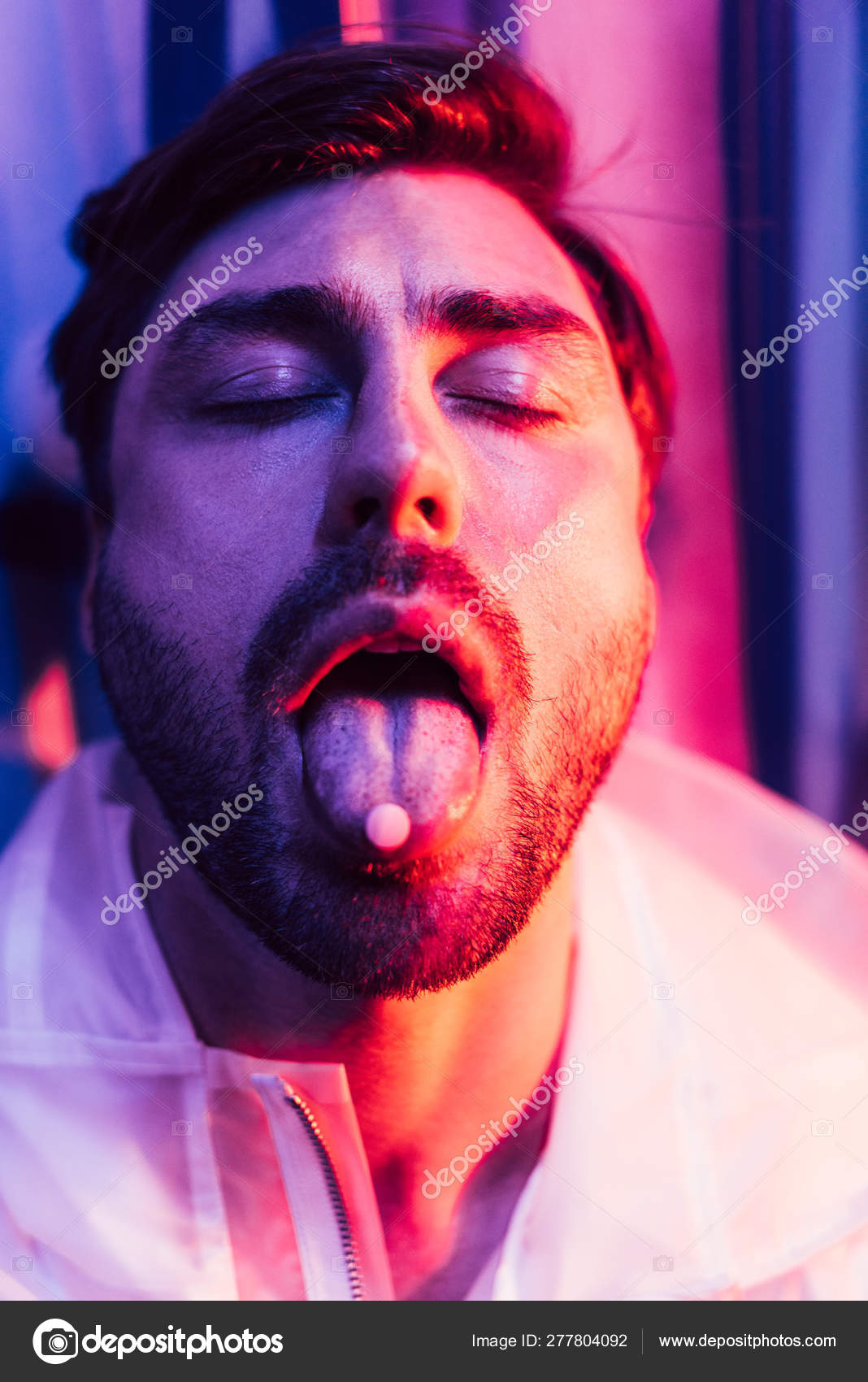 Handsome Man Closed Eyes Lsd Tongue — Stock Photo © VitalikRadko #277804092 Handsome Man Closed Eyes Lsd Tongue — Stock Photo © VitalikRadko #277804092