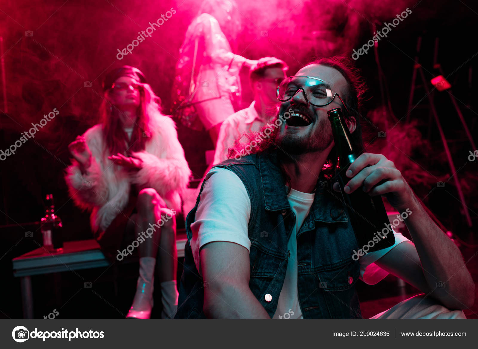 Happy Man Beer Laughing Nightclub Rave Stock Photo by ©VitalikRadko ...