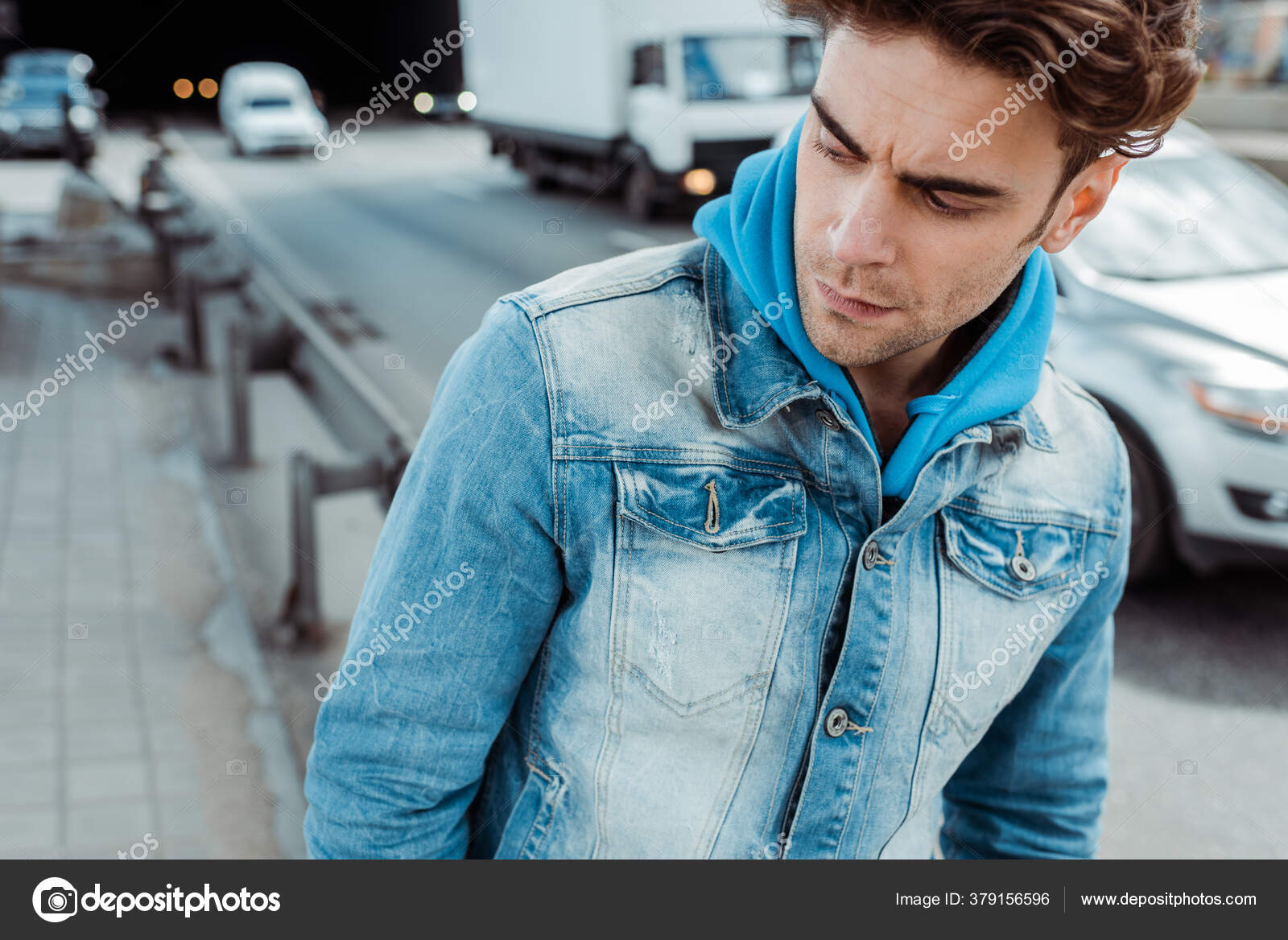 Sad Man Walking Road Background Stock Photo by ©VitalikRadko 379156596