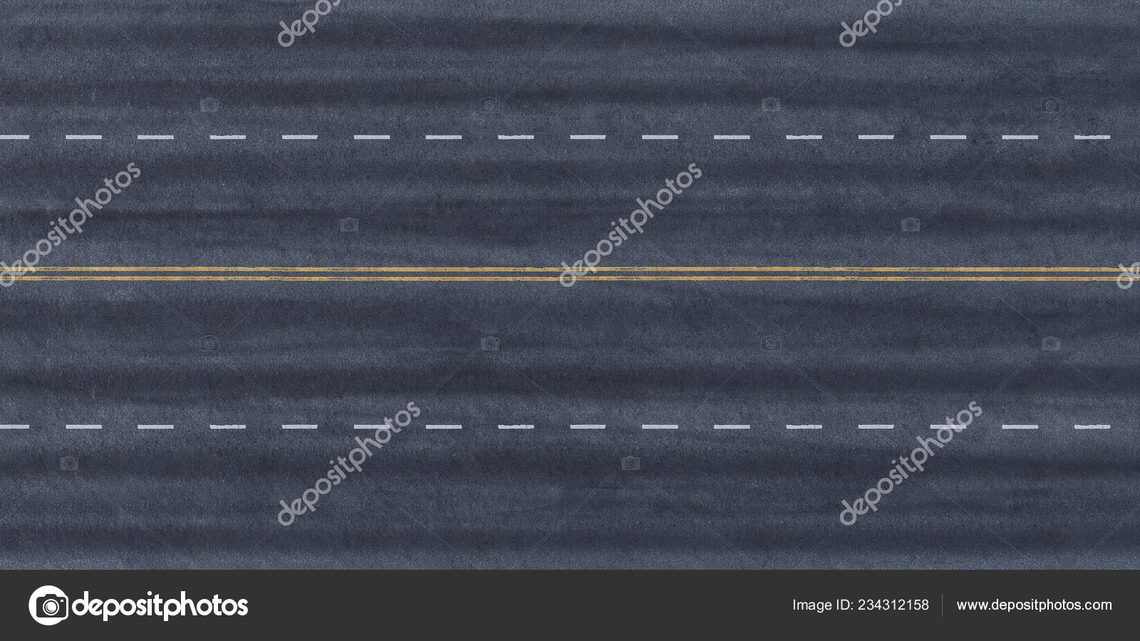 Paved Road Top View Illustration Stock Photo by ©homeworks255 234312158