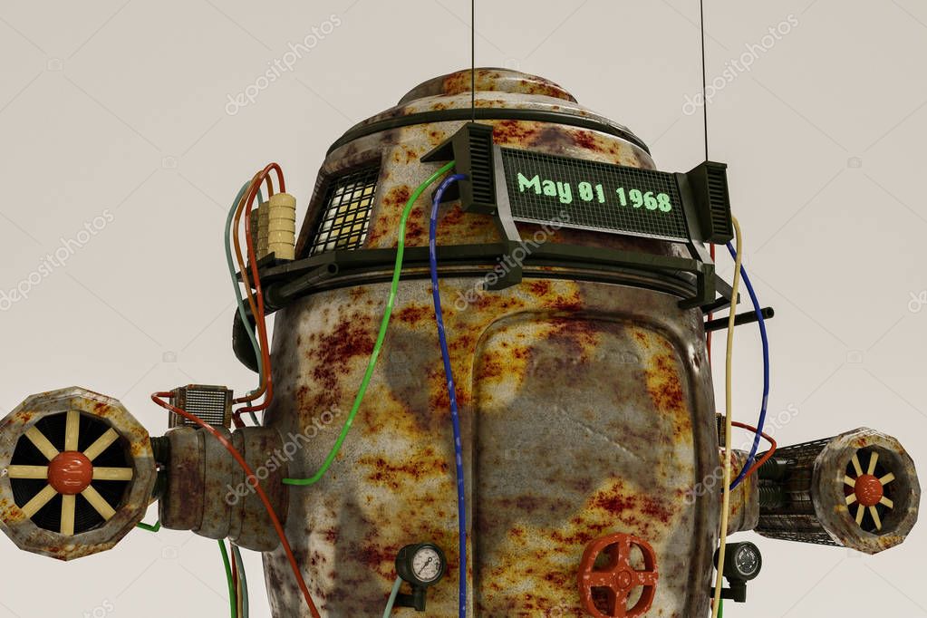 C psula espacial aislada en blanco 2024