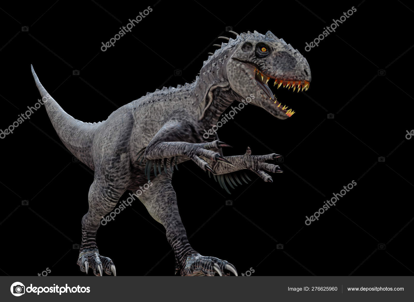 Indominus rex isolated on black background Stock Photo by ©homeworks255 ...
