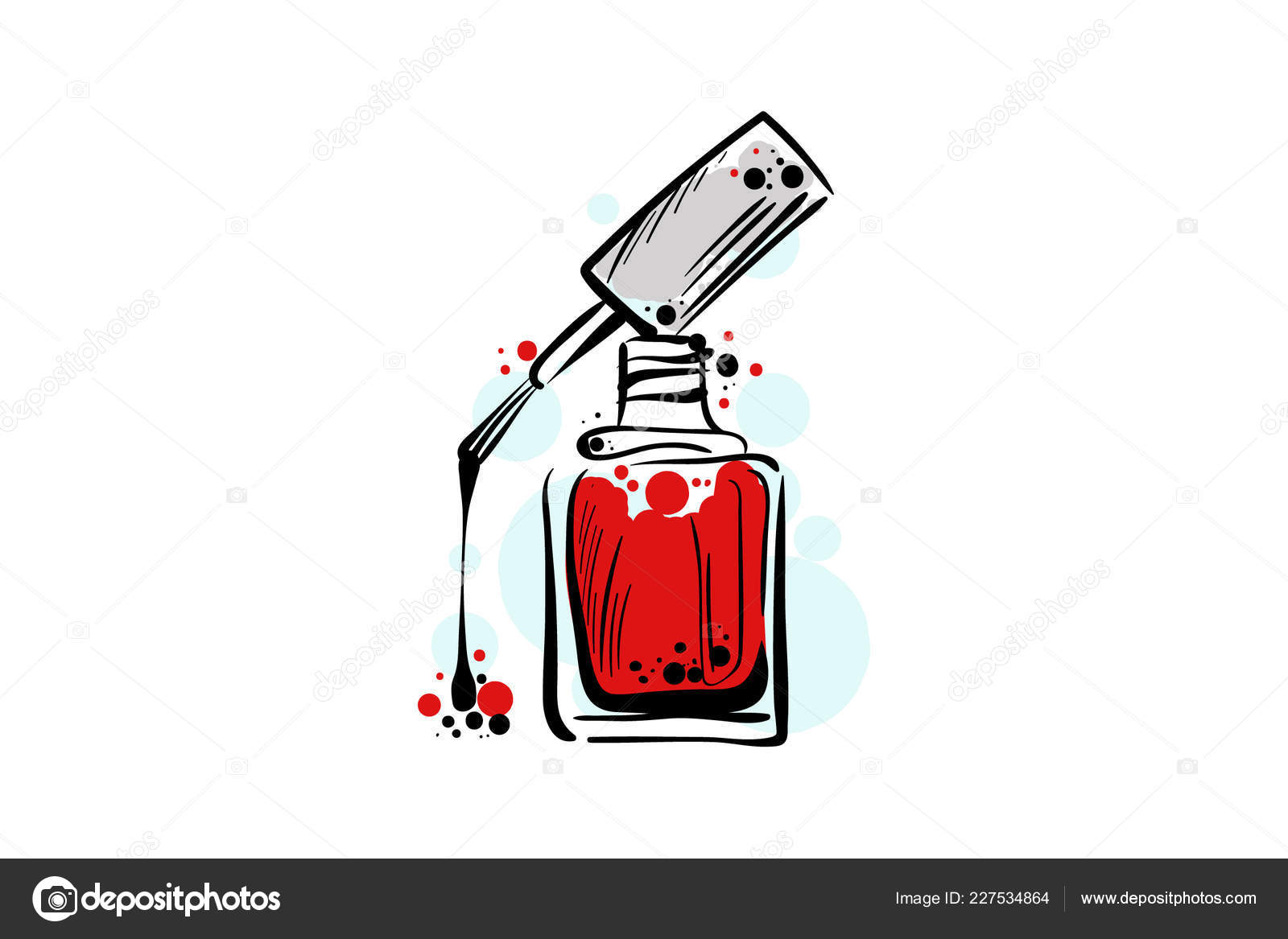Nail Polish Vector Woman Hands, Applying Nail Polish, Vector