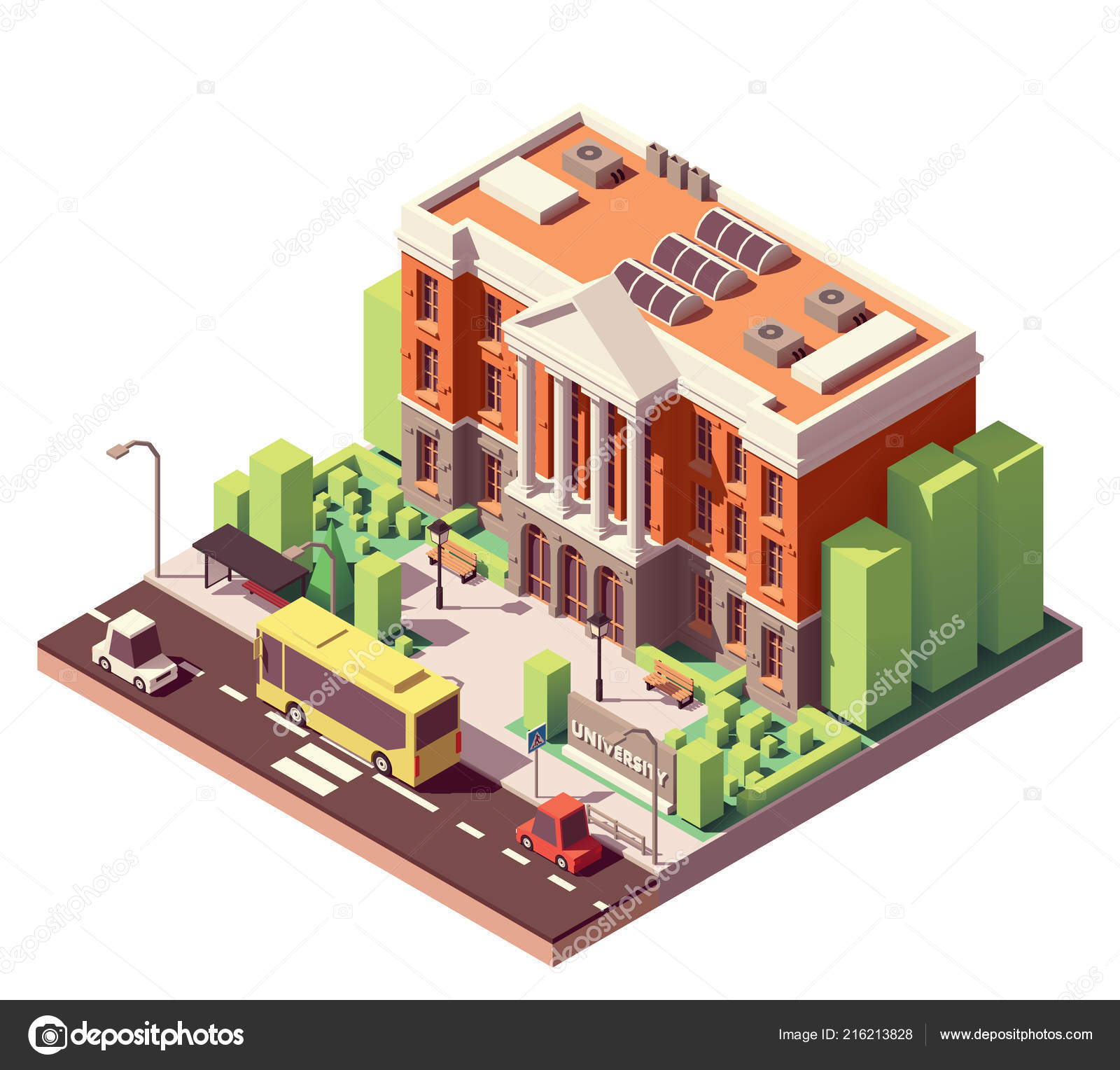 University Building Illustration