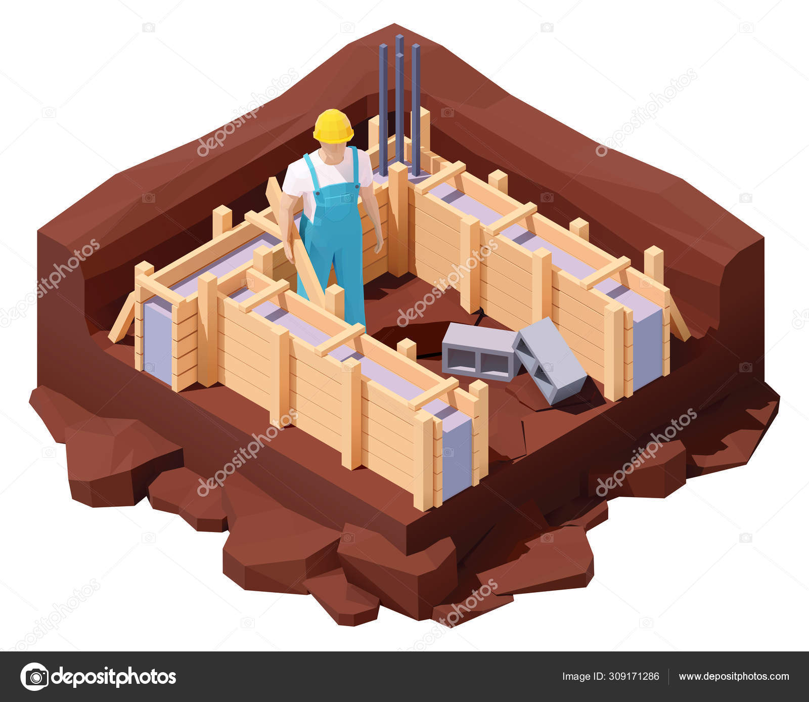 House Foundation Illustration