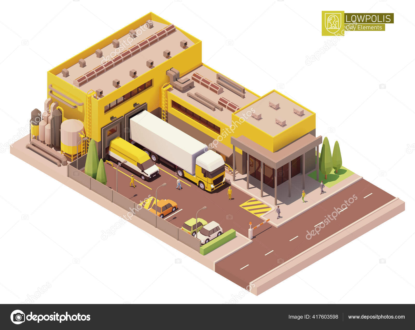 Vector isometric factory building Stock Vector by ©tele52 417603598 Vector isometric factory building Stock Vector by ©tele52 417603598