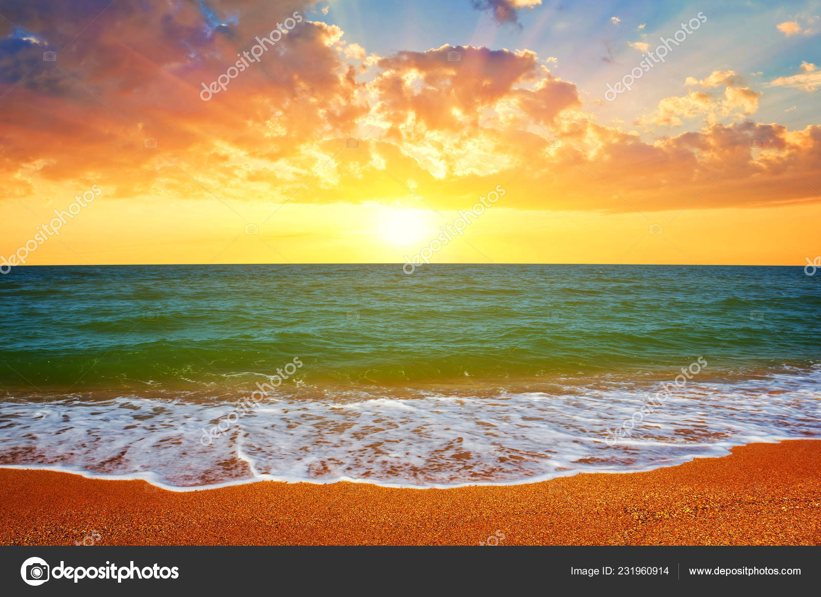 Beach Scene Sunset